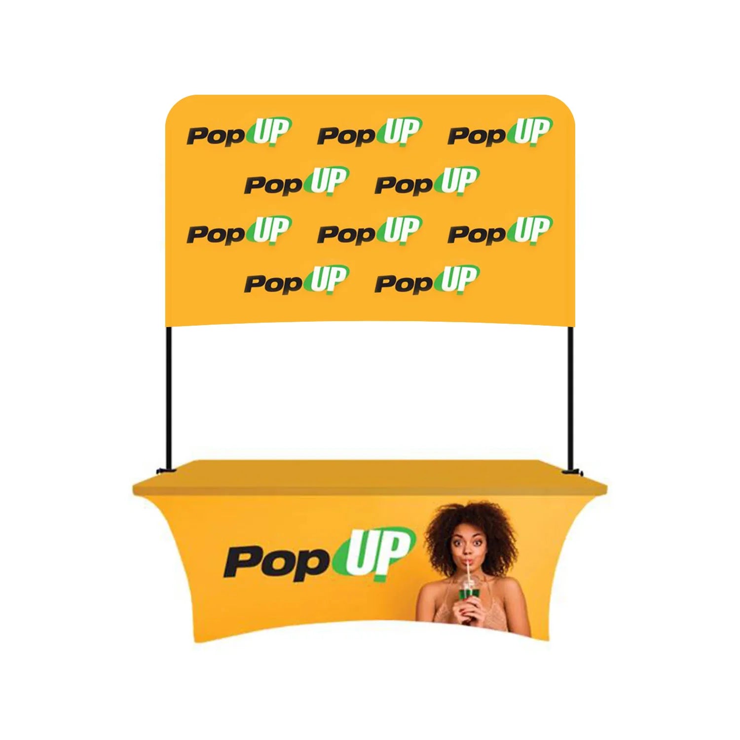 Overhead 8' Table Top Display w/ Open Back Table Cover — Fully Promoted ...